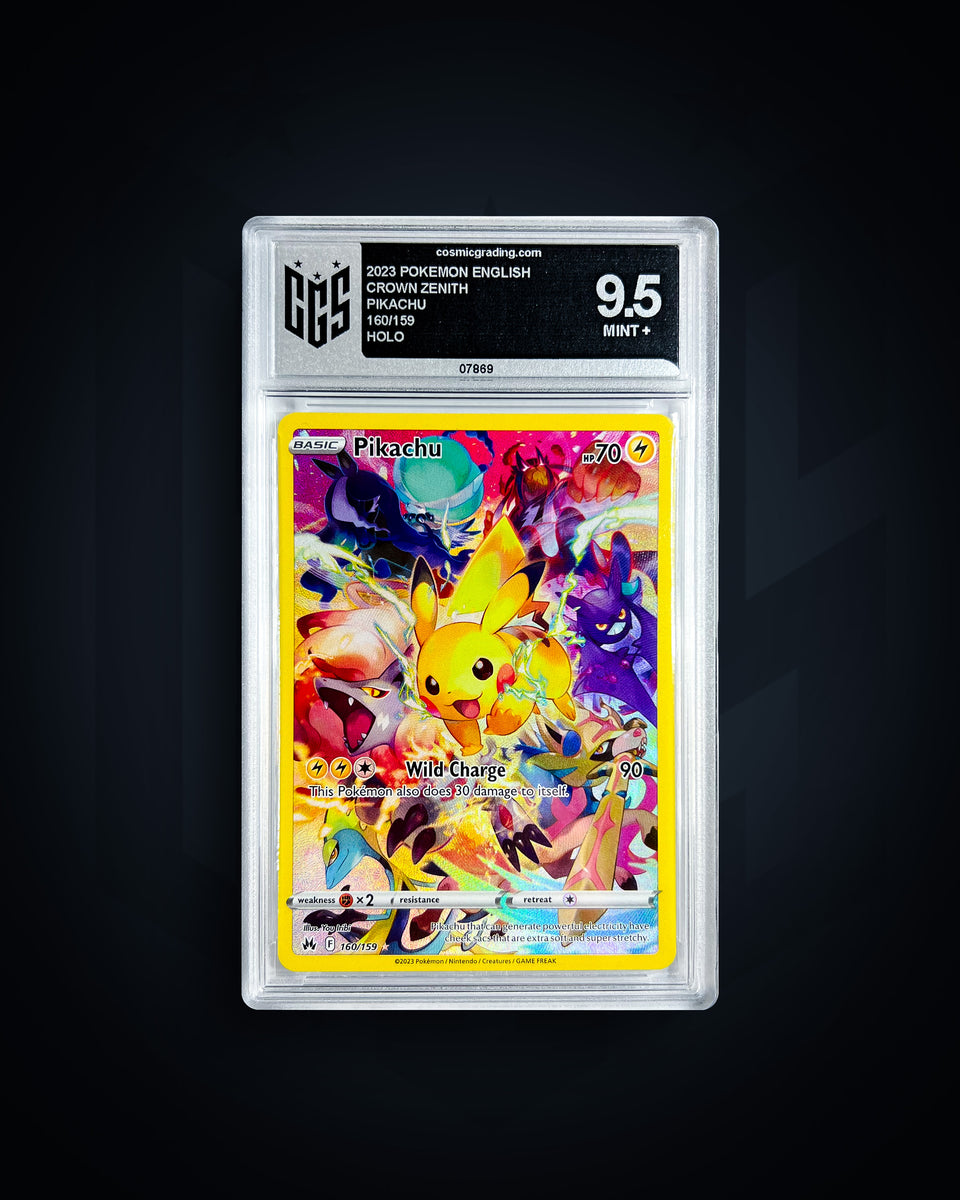 Pikachu - Crown Zenith - 9.5 MINT + – cosmicgrading